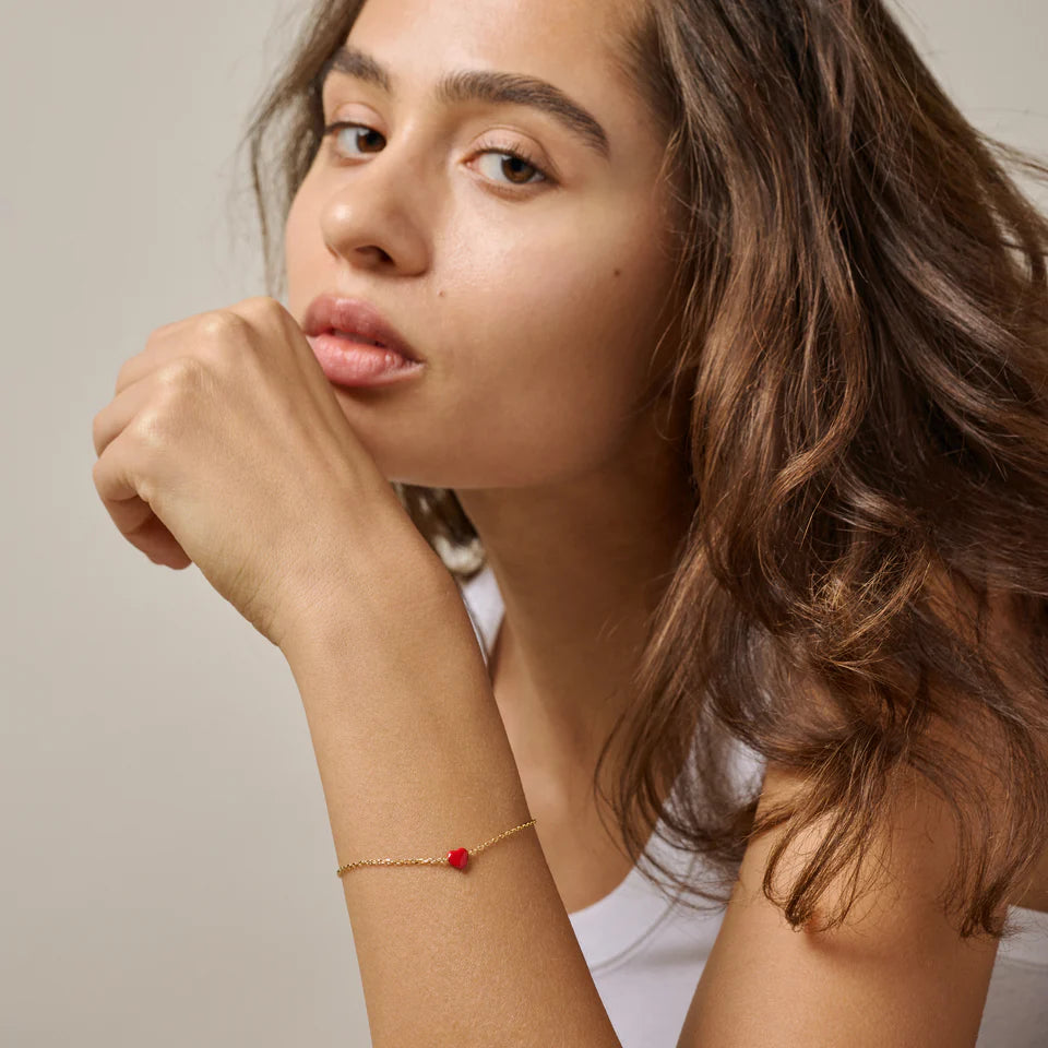 Enamel Copenhagen Amore Bracelet in Red- Cameo Boutique